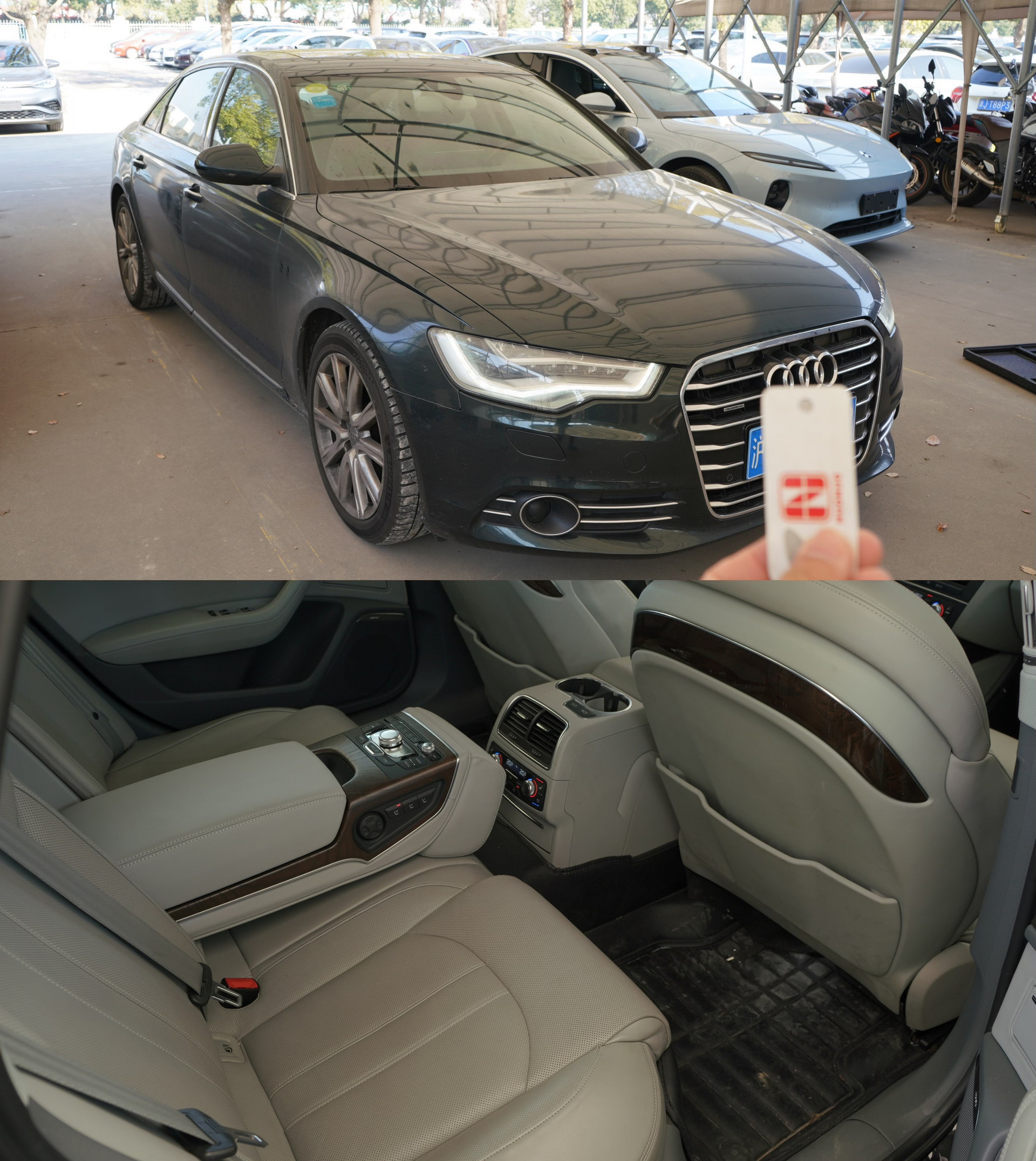 爱车的诺诺- 【巡场偶遇靓车_*07866】奥迪A6L 50TFSI，顶配，前任车主很爱车，也很懂车，改了原厂A8L的前排座椅，按摩/加热/通风全有，后排也是按摩/加热/通风，到顶了。里程虽大 ...